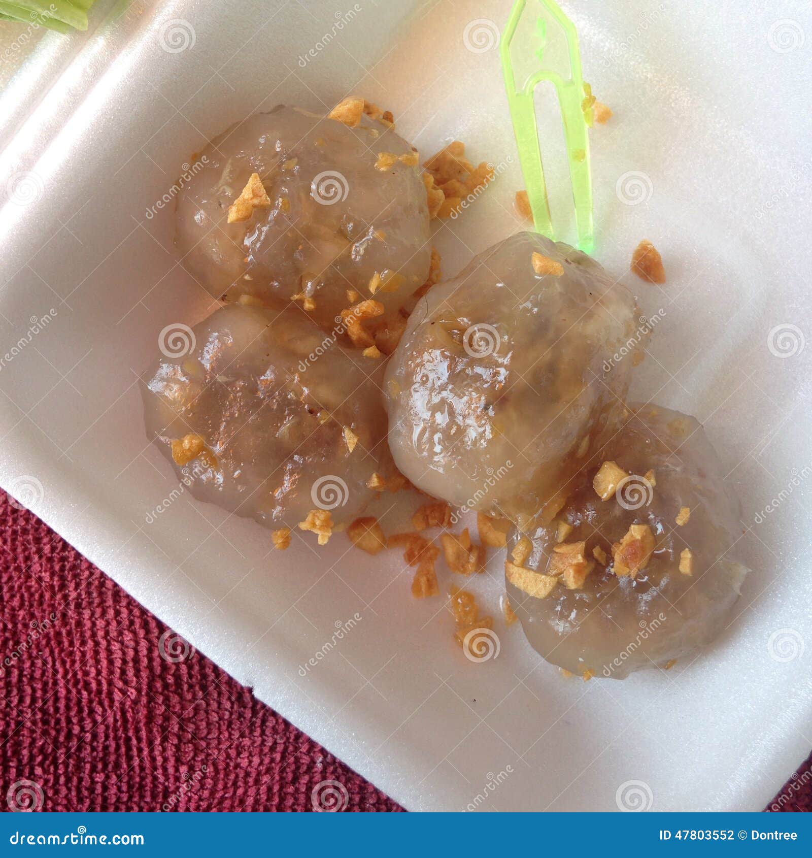 Tapioca Balls with Pork Filling Stock Photo - Image of decorating ...