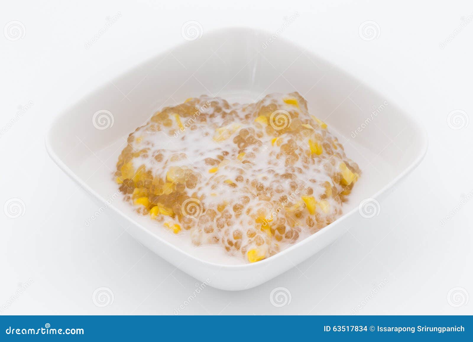 Tapioca with Corn and Coconut Milk [Thai Dessert ] Stock Photo - Image ...