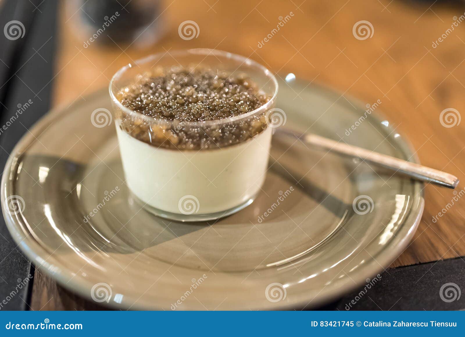 Tapioca Dessert with Coffee Stock Image - Image of serving, pudding ...