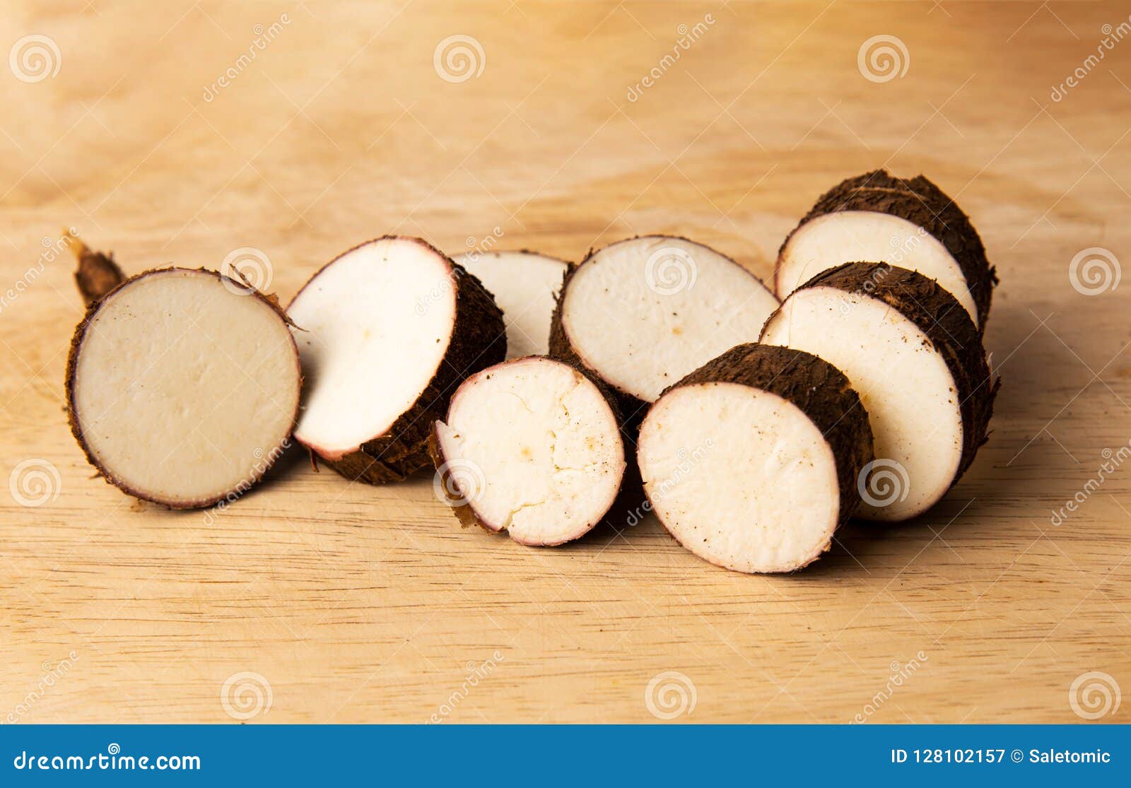 Tapioca Root on a Cutting Board Stock Image - Image of white, color ...