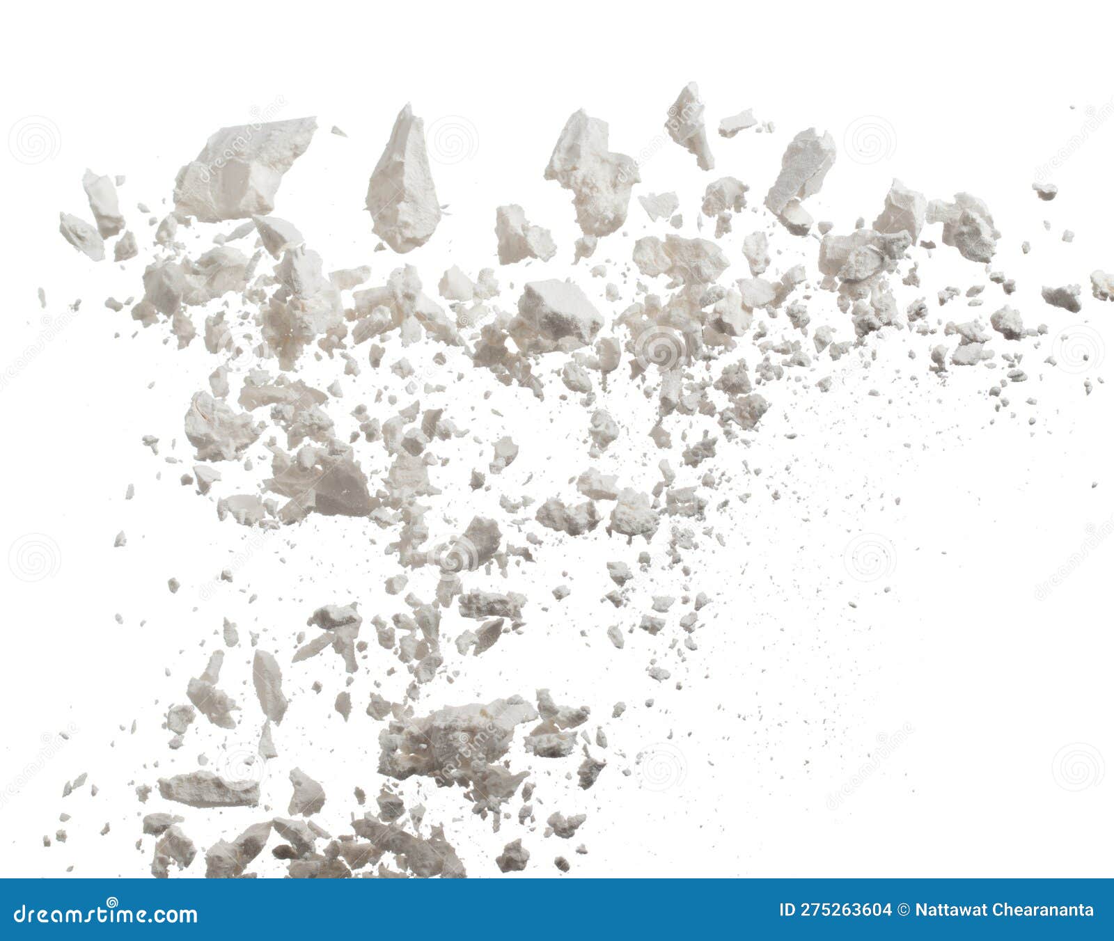 Tapioca Starch Explosion Flying, White Powder Tapioca Starch Wave ...