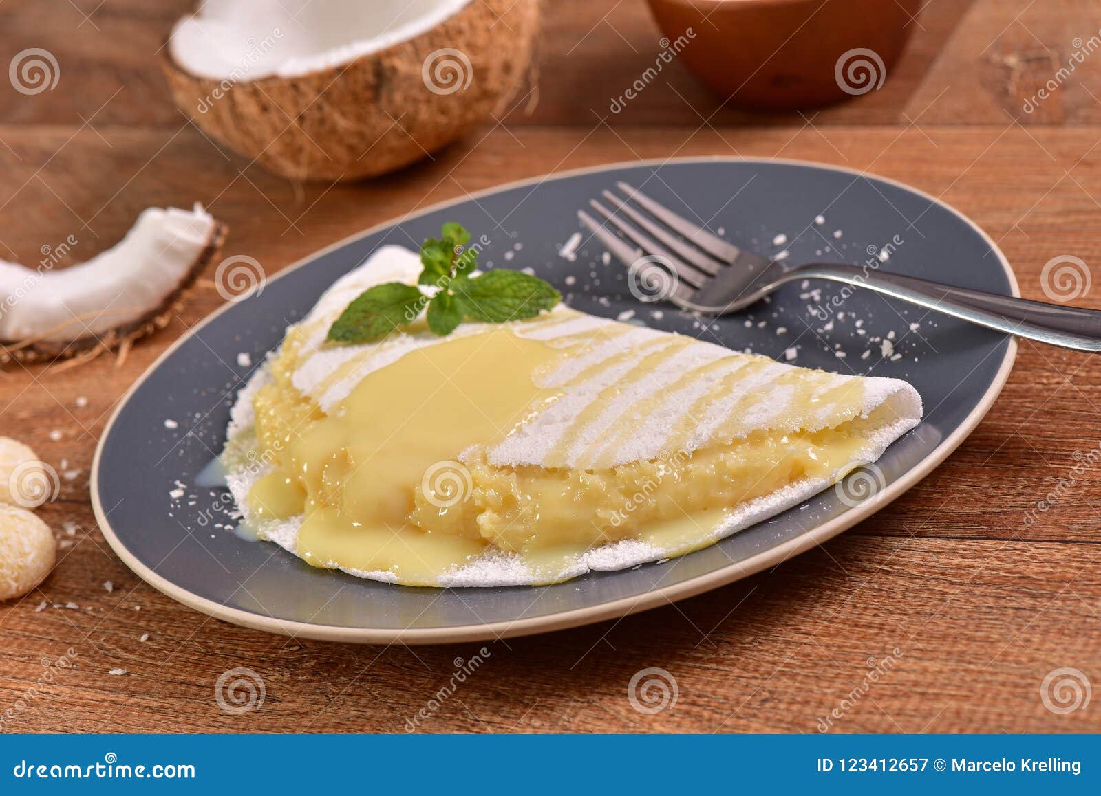 Tapioca Filled with Coconut Cream Stock Image - Image of northwest ...