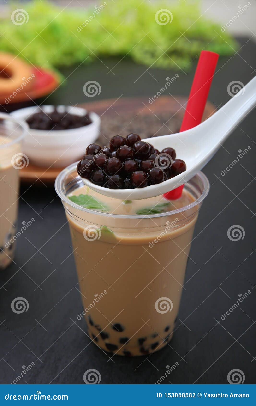 Tapioca Tea and Tapioca Pearl Stock Photo - Image of sweet, balls ...
