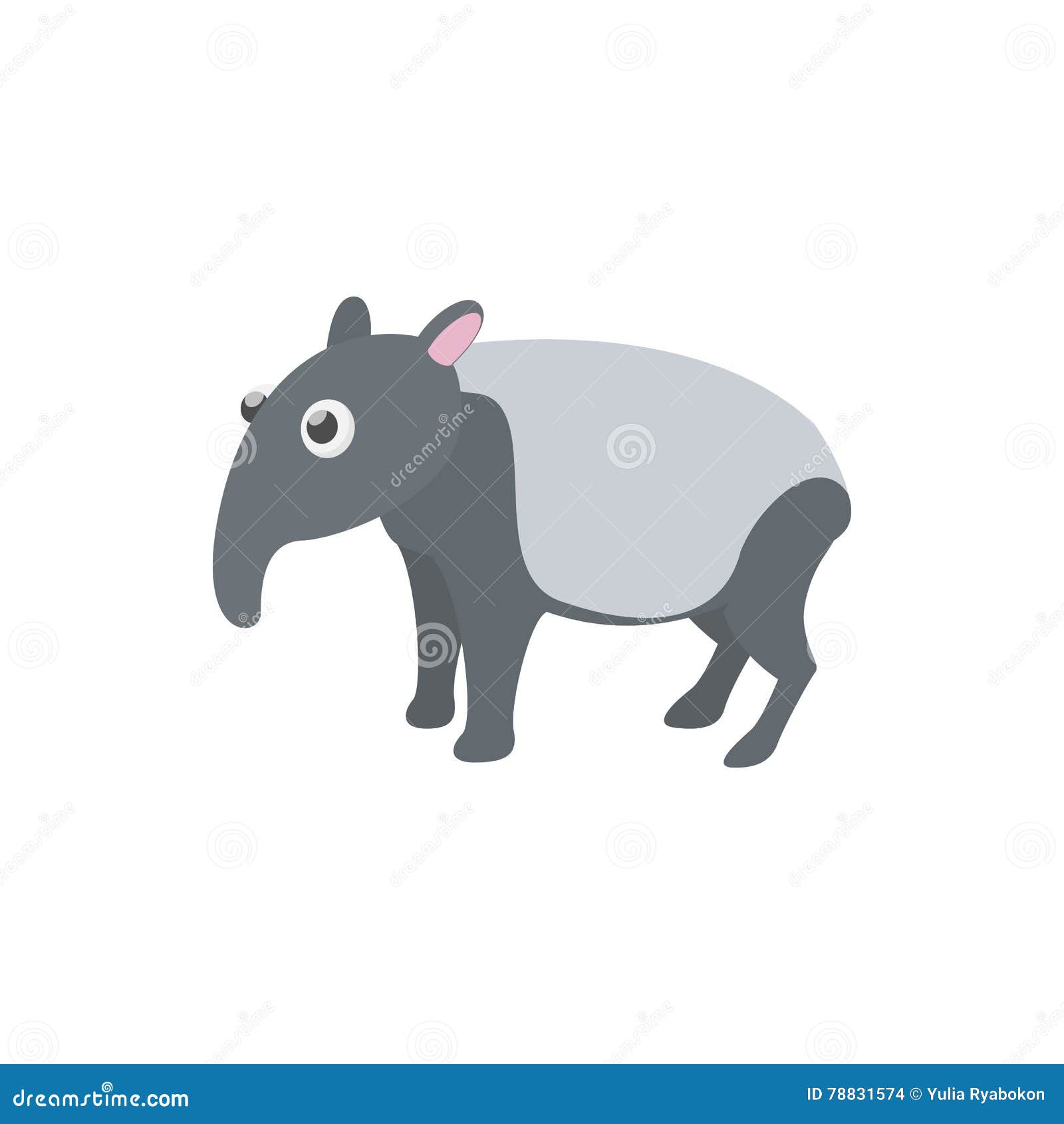 Tapir Icon On White Background. Tapir Logo. Vector Illustration ...
