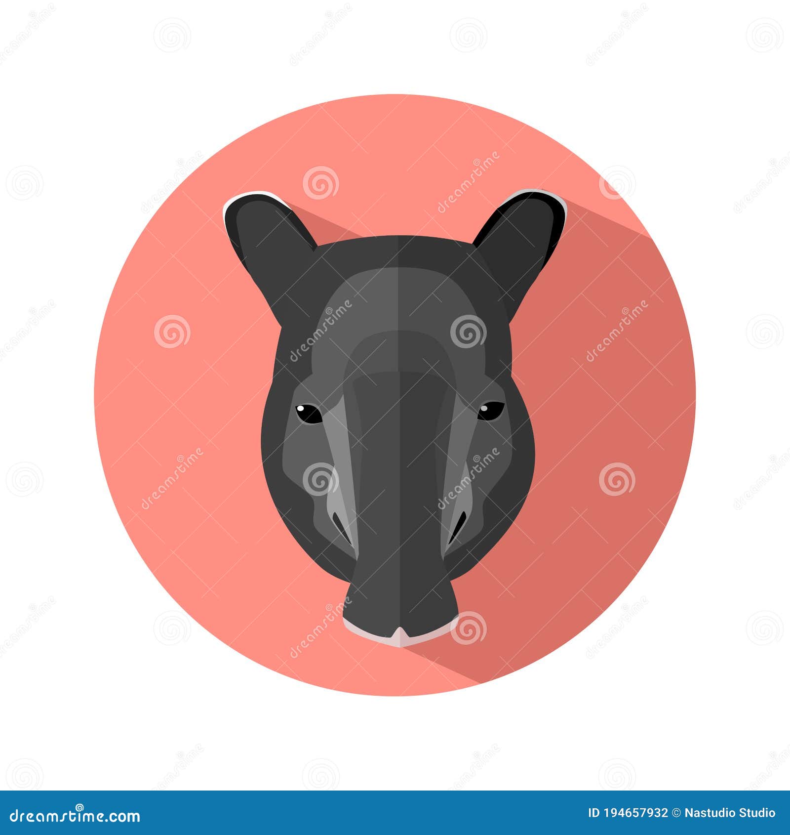 Tapir Icon on White Background. Tapir Logo Stock Vector - Illustration ...