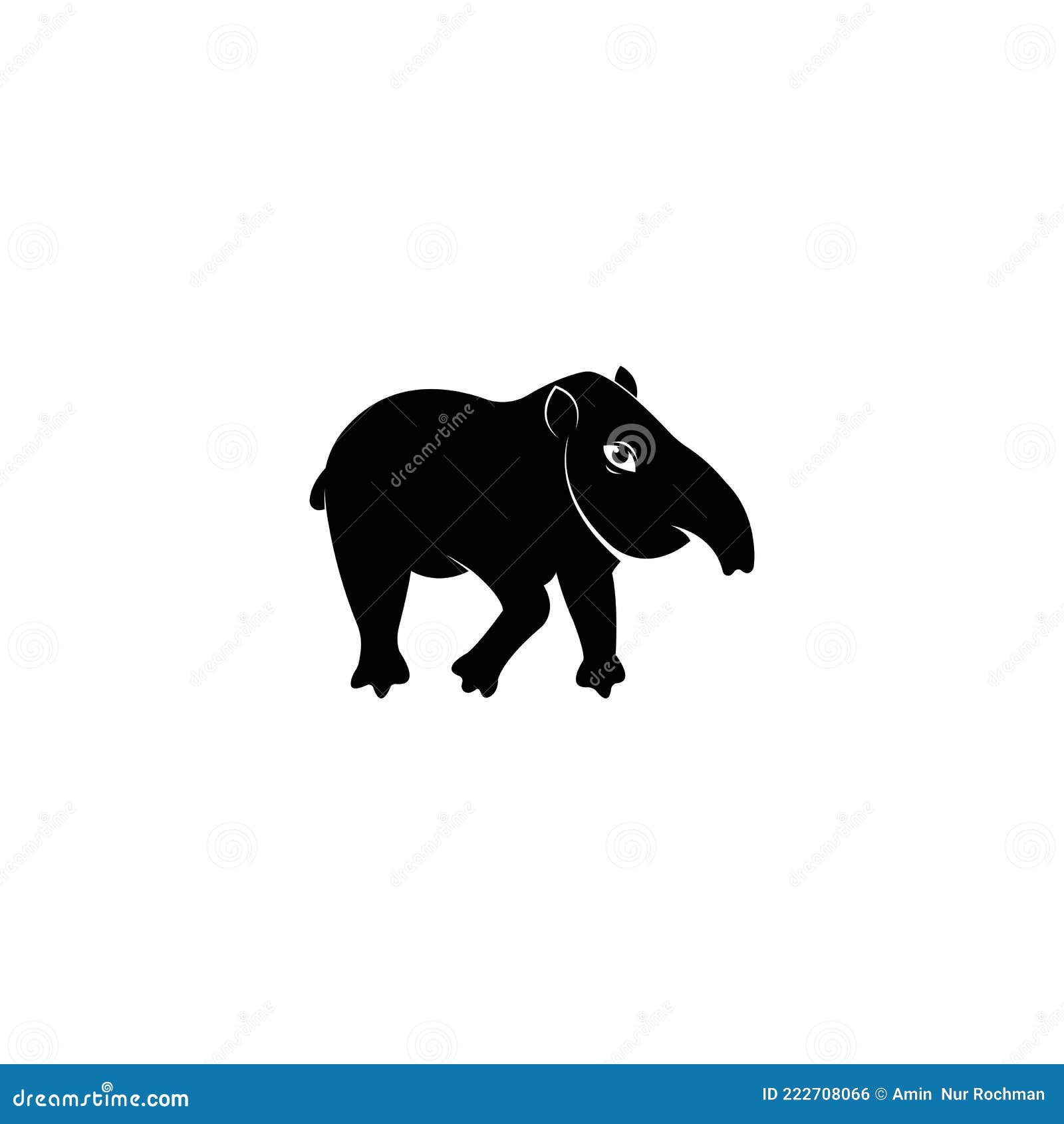 Tapir Logo Vector Template Illustration Stock Vector - Illustration of ...