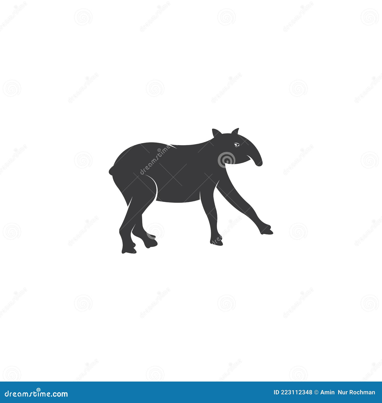 Tapir Logo Vector Template Illustration Stock Vector - Illustration of ...