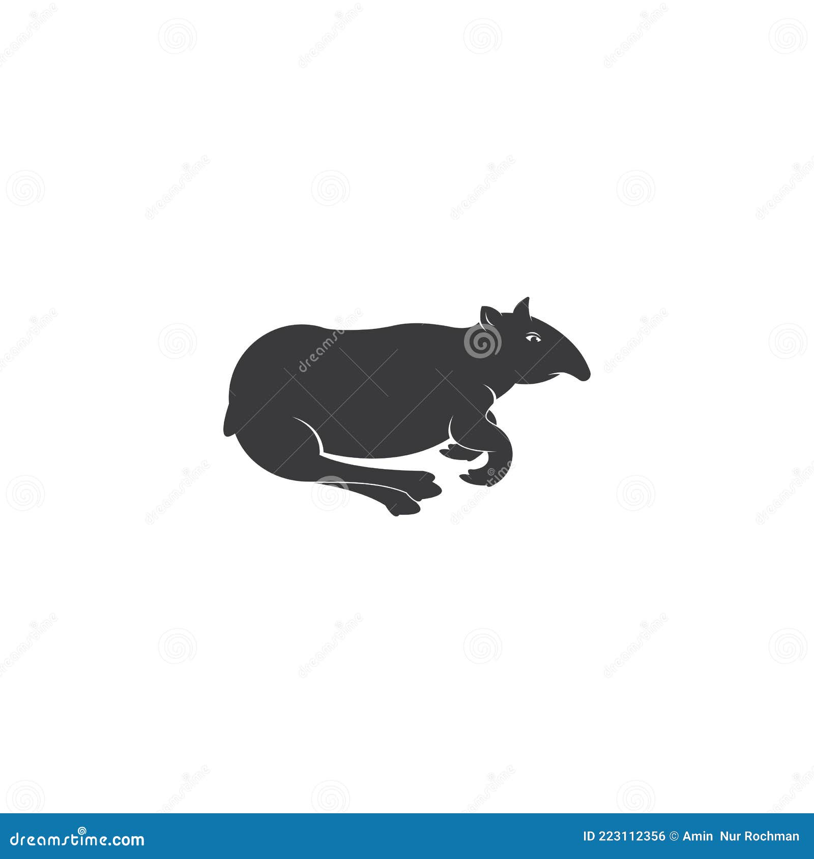 Tapir Logo Vector Template Illustration Stock Vector - Illustration of ...