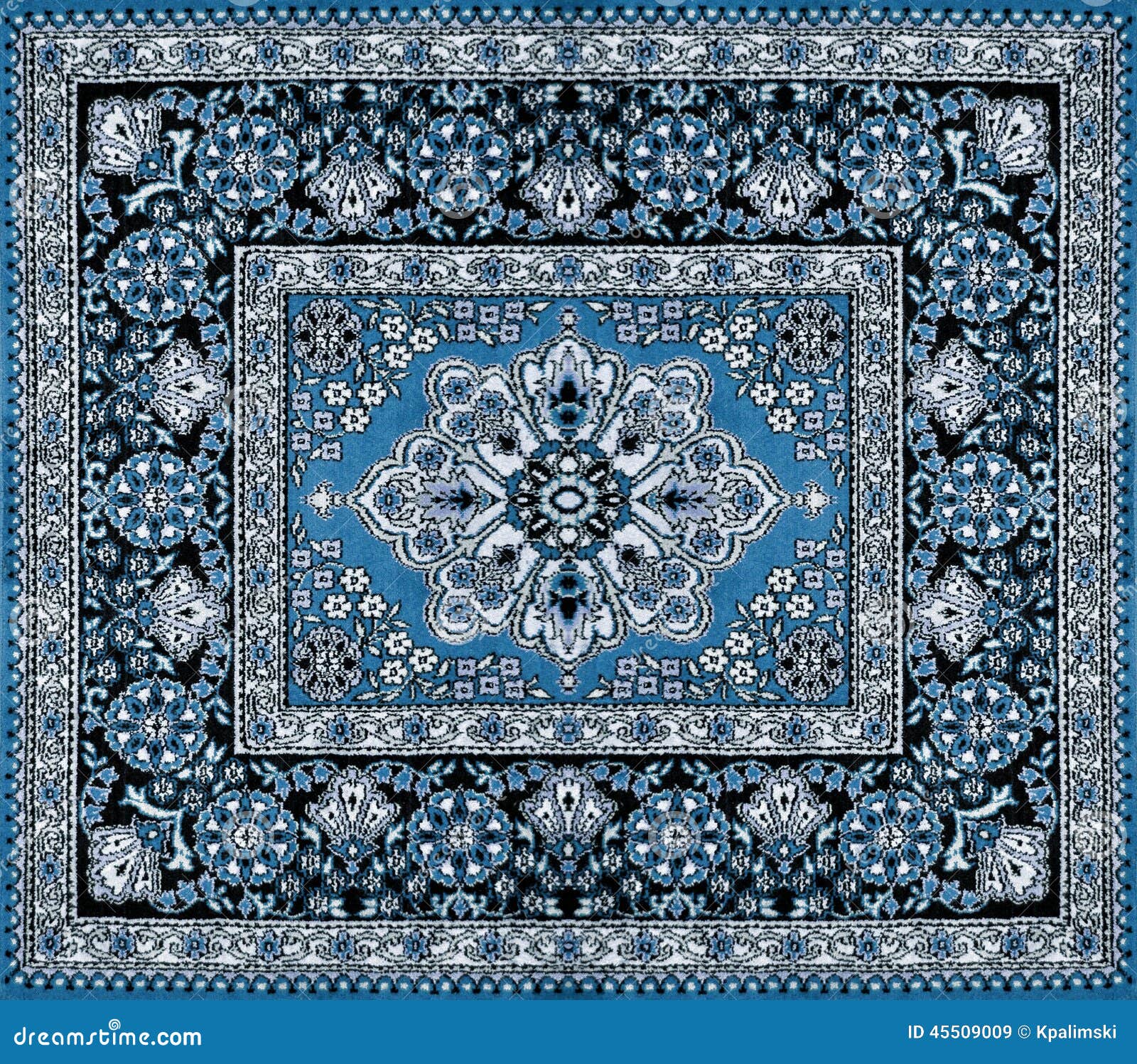 Tapis de Perse bleu-foncé image stock. Image du luxe - 45509009