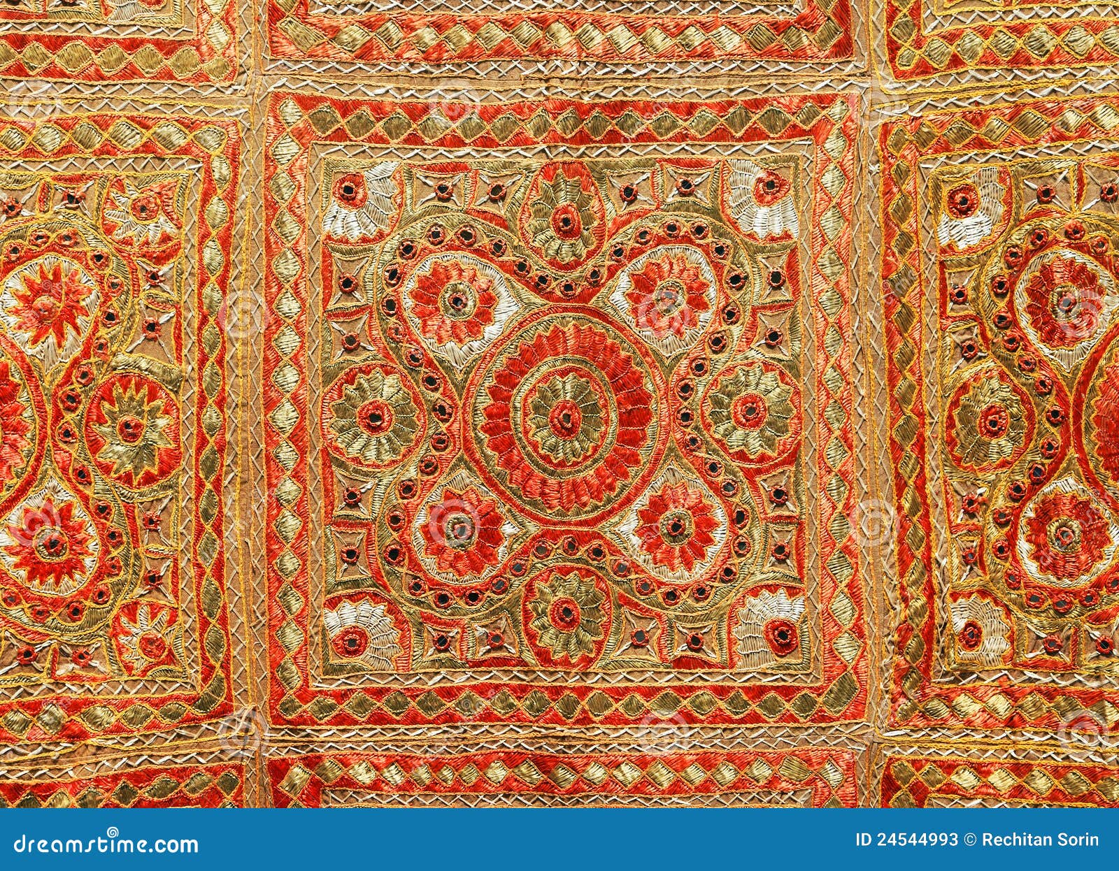 Tapis indien de patchwork image stock. Image du broderie - 24544993