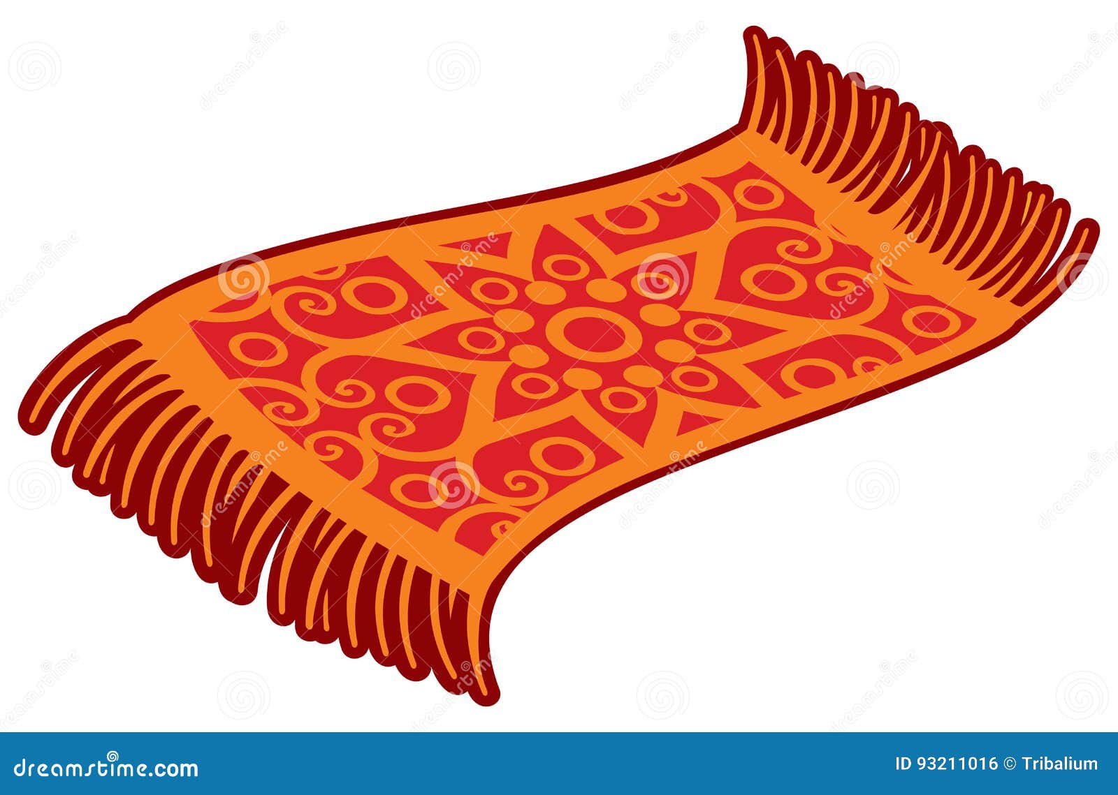 Tapis magique oriental illustration de vecteur. Illustration du persan ...