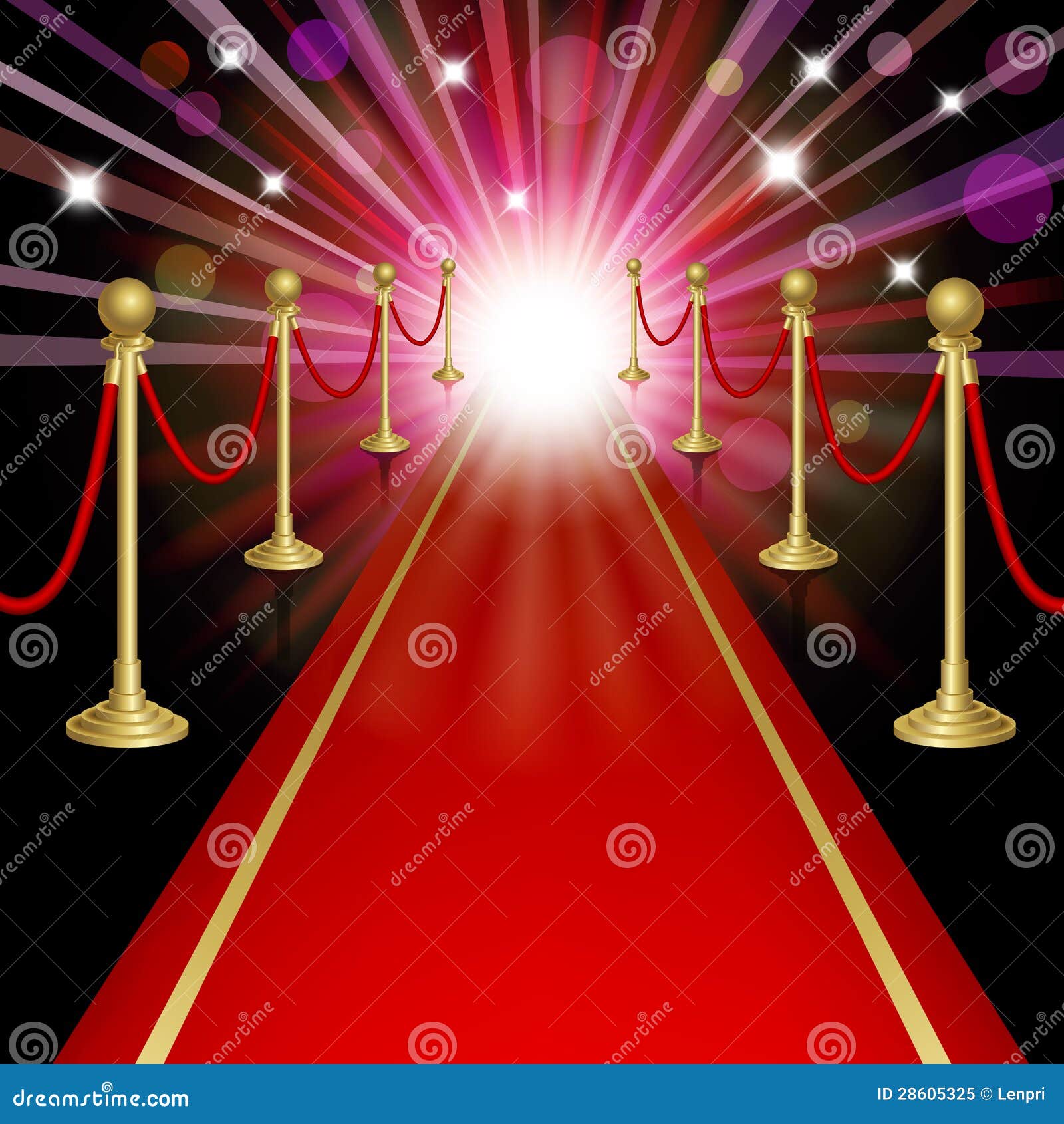 Tapis rouge illustration de vecteur. Illustration du image - 28605325