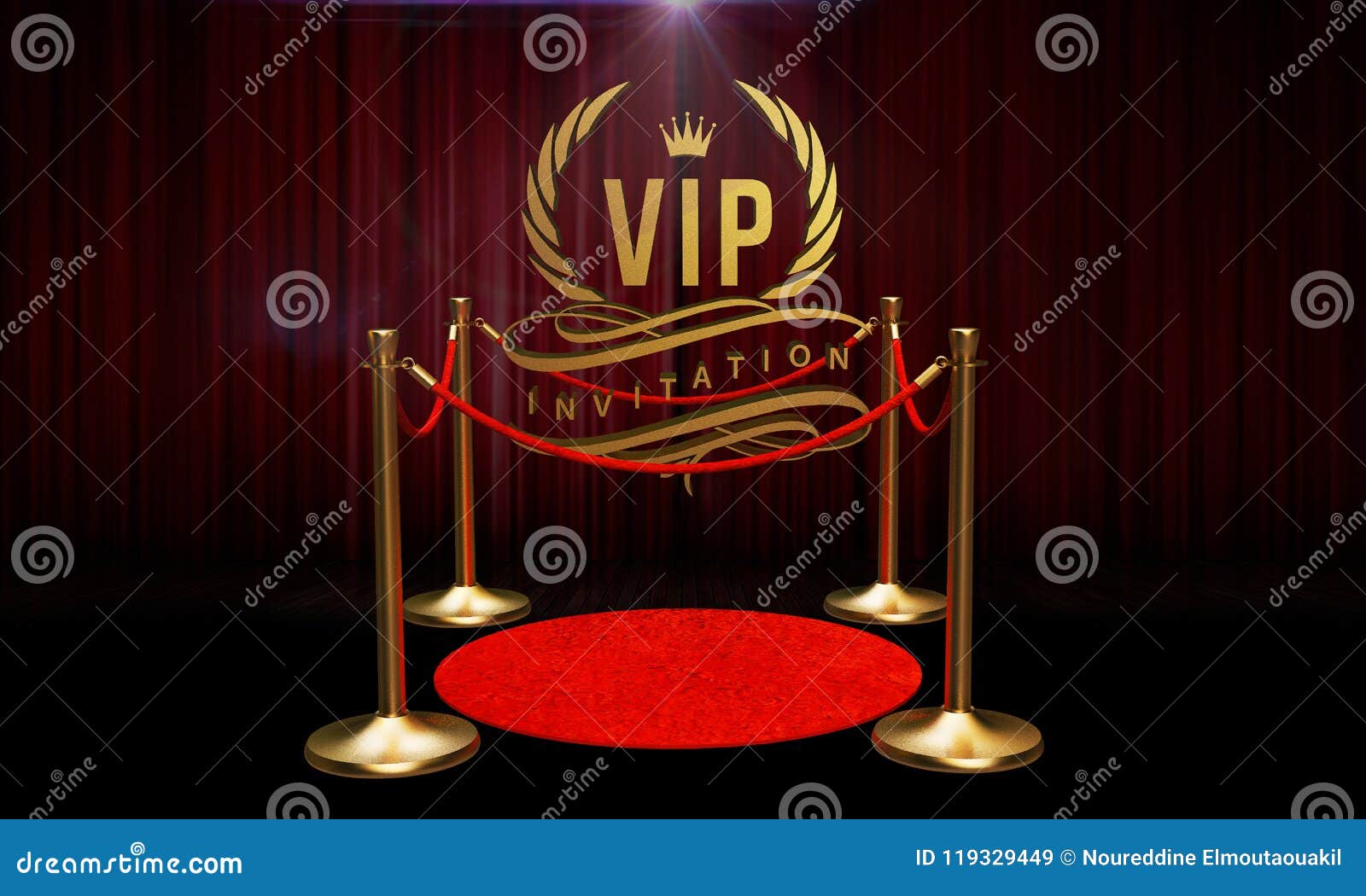 Tapis Rouge, Invitation D'or De VIP Illustration Stock - Illustration ...
