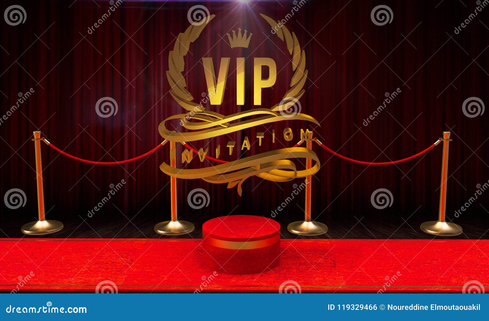 Tapis Rouge, Invitation D'or De VIP Illustration Stock - Illustration ...