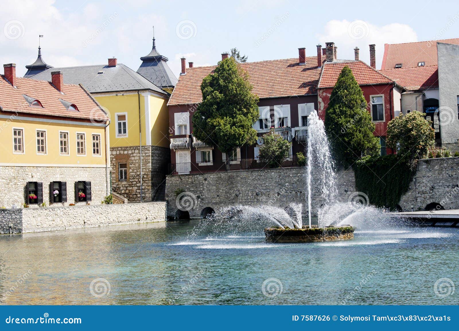 Tapolca fountain stock photo. Image of city, hick, hungary - 7587626