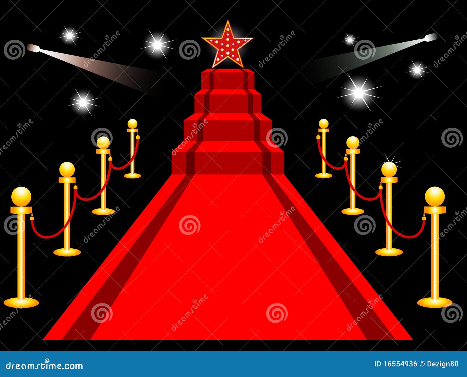 Tappeto rosso illustrazione vettoriale. Illustrazione di pittura - 16554936