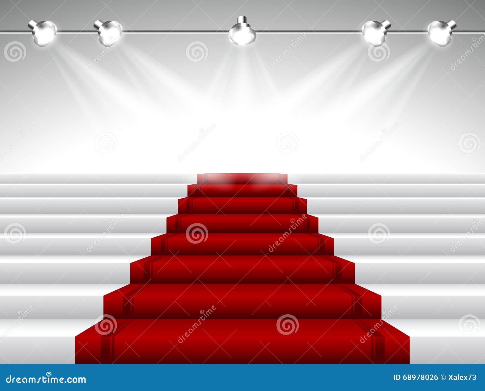 Tappeto Rosso Sotto I Riflettori Illustrazione Vettoriale ...