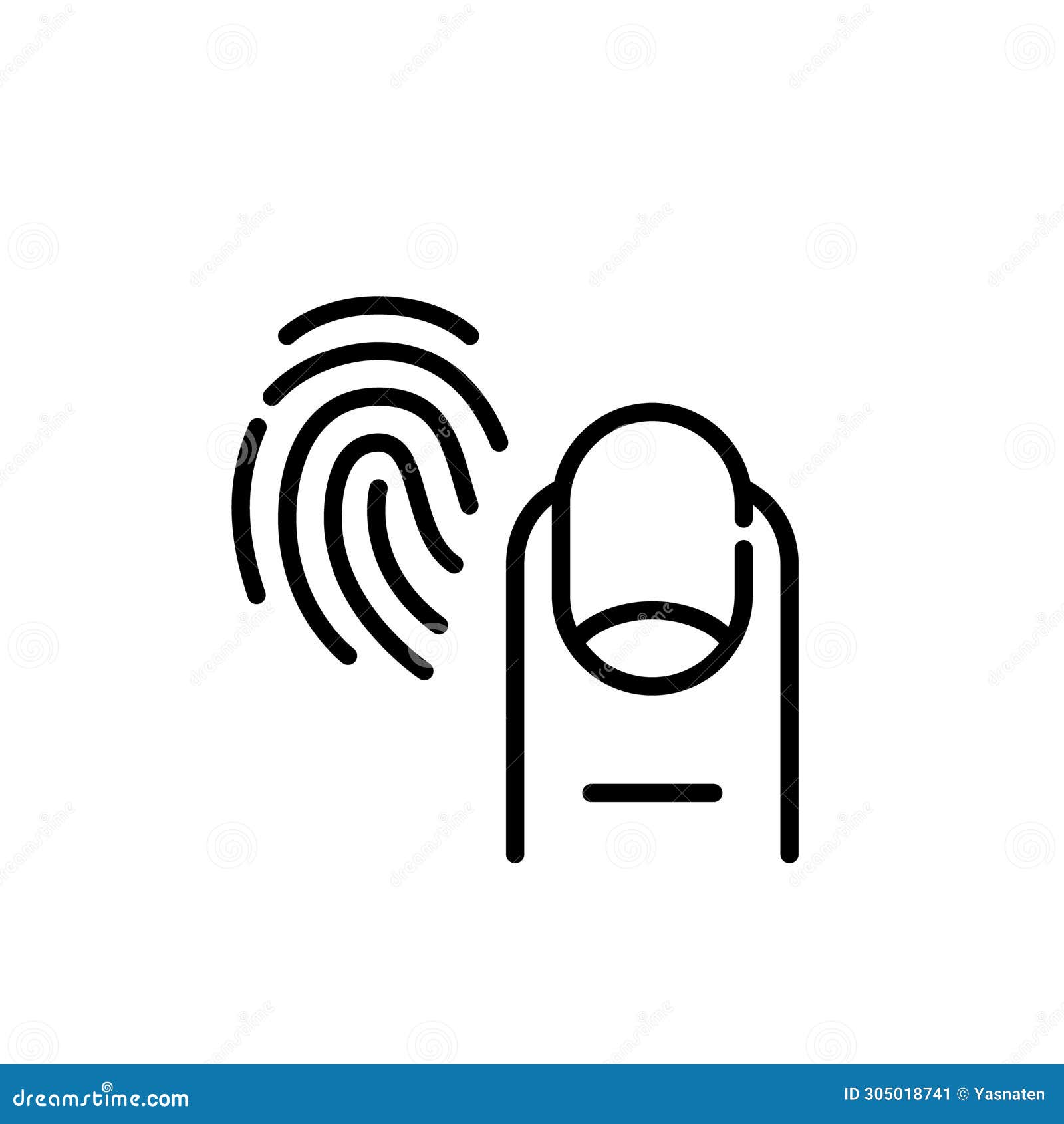 Tapping Finger for Fingerprint Recognition. Pixel Perfect Icon Stock ...