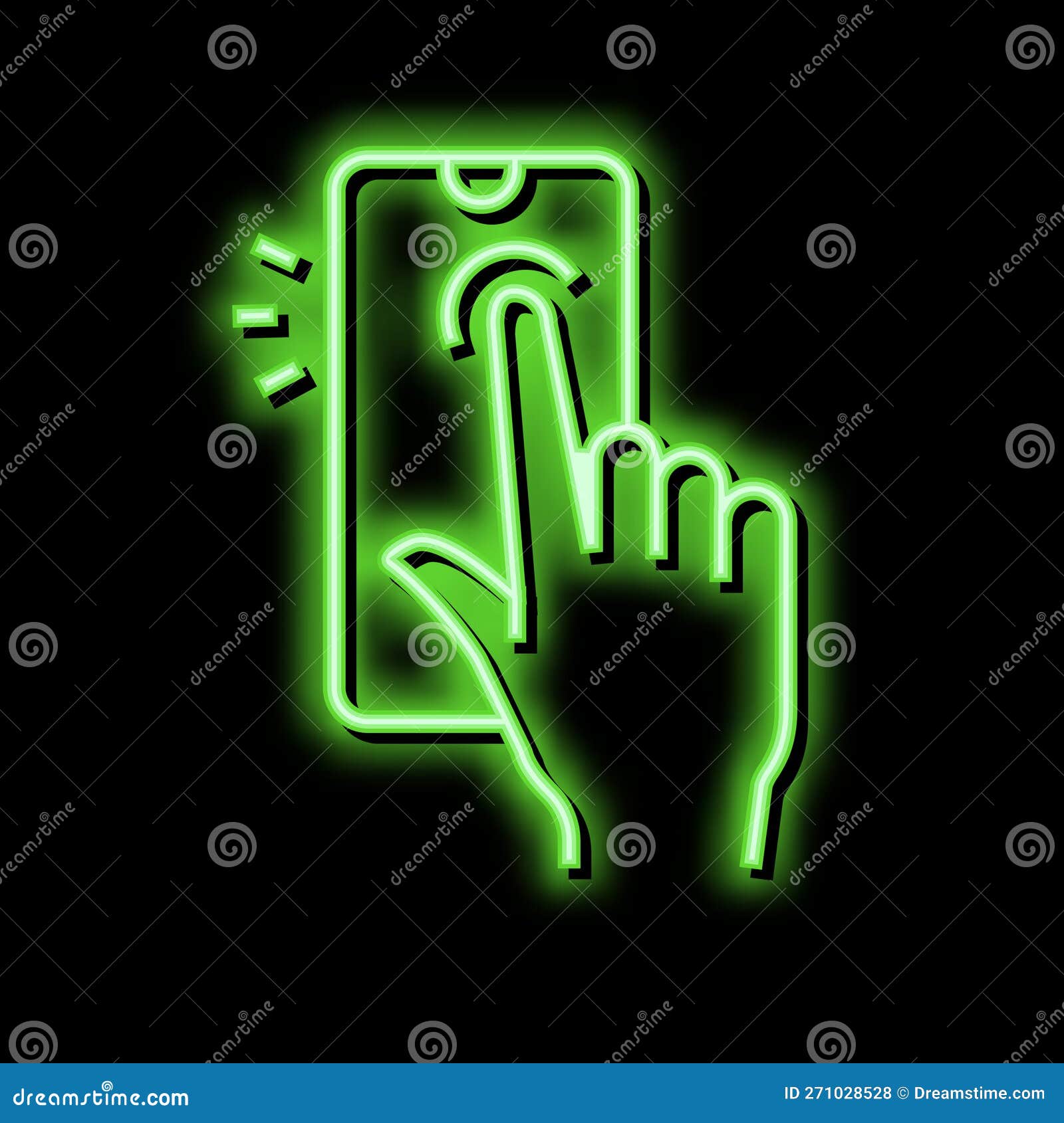 Tapping with Finger Smartphone Screen Neon Glow Icon Illustration Stock ... Tapping with Finger Smartphone Screen Neon Glow Icon Illustration Stock ...