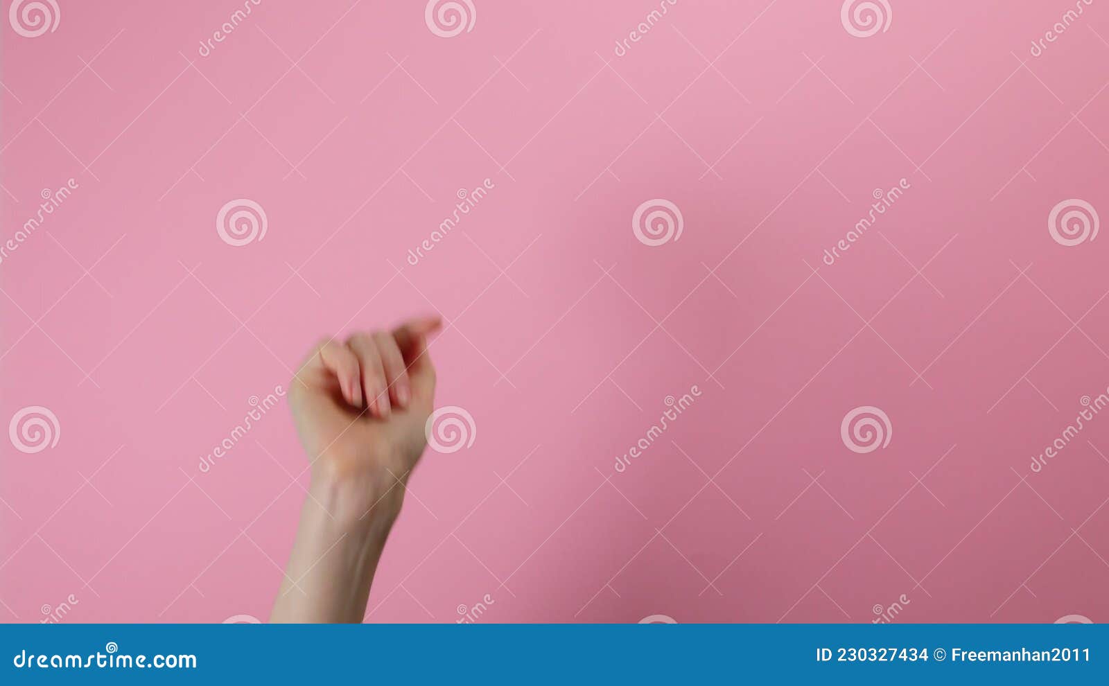 Tapping Gesture. a Female Hand Appears from Below and Presses a Finger ...