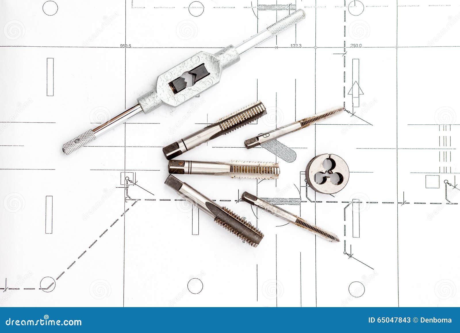 Tapping operation on plan stock image. Image of operation - 65047843