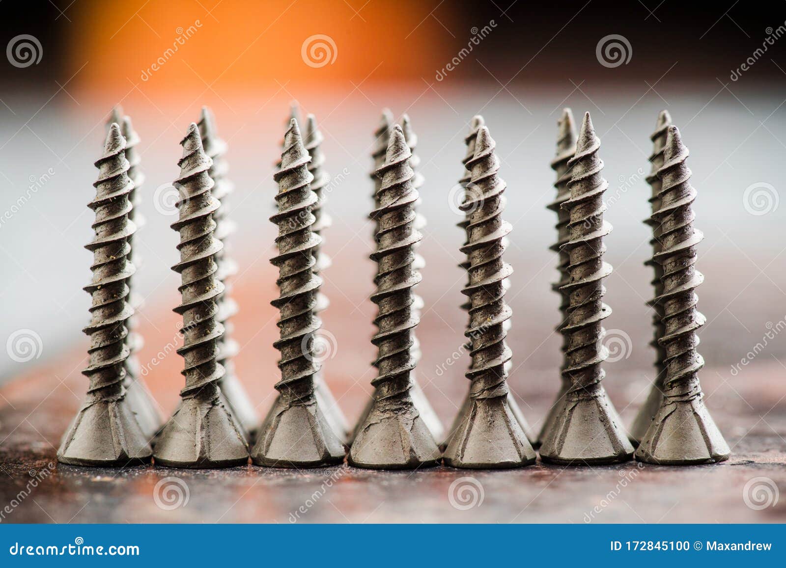 Tapping Made of Steel on the Dark Rustic Background Stock Photo - Image ...