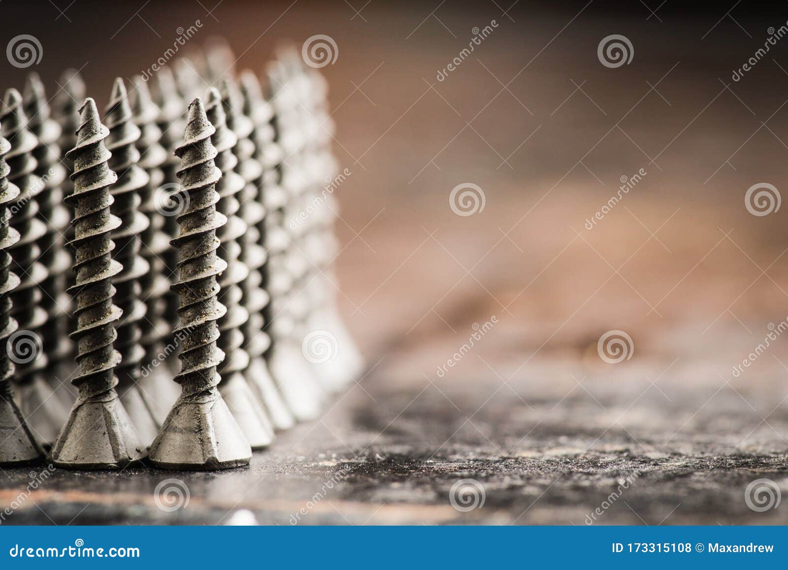 Tapping Made of Steel on the Dark Rustic Background Stock Photo - Image ...