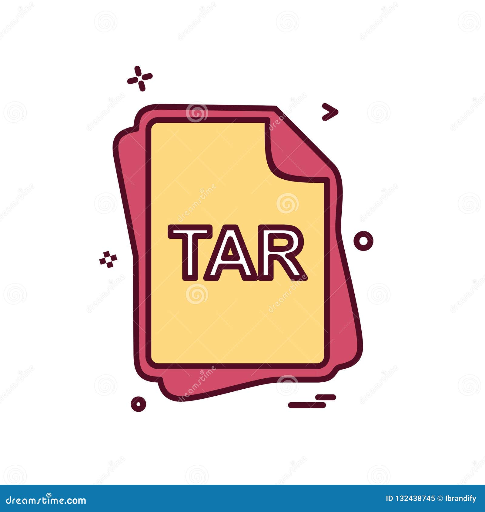 TAR File Type Icon Design Vector Stock Vector - Illustration of folder ...