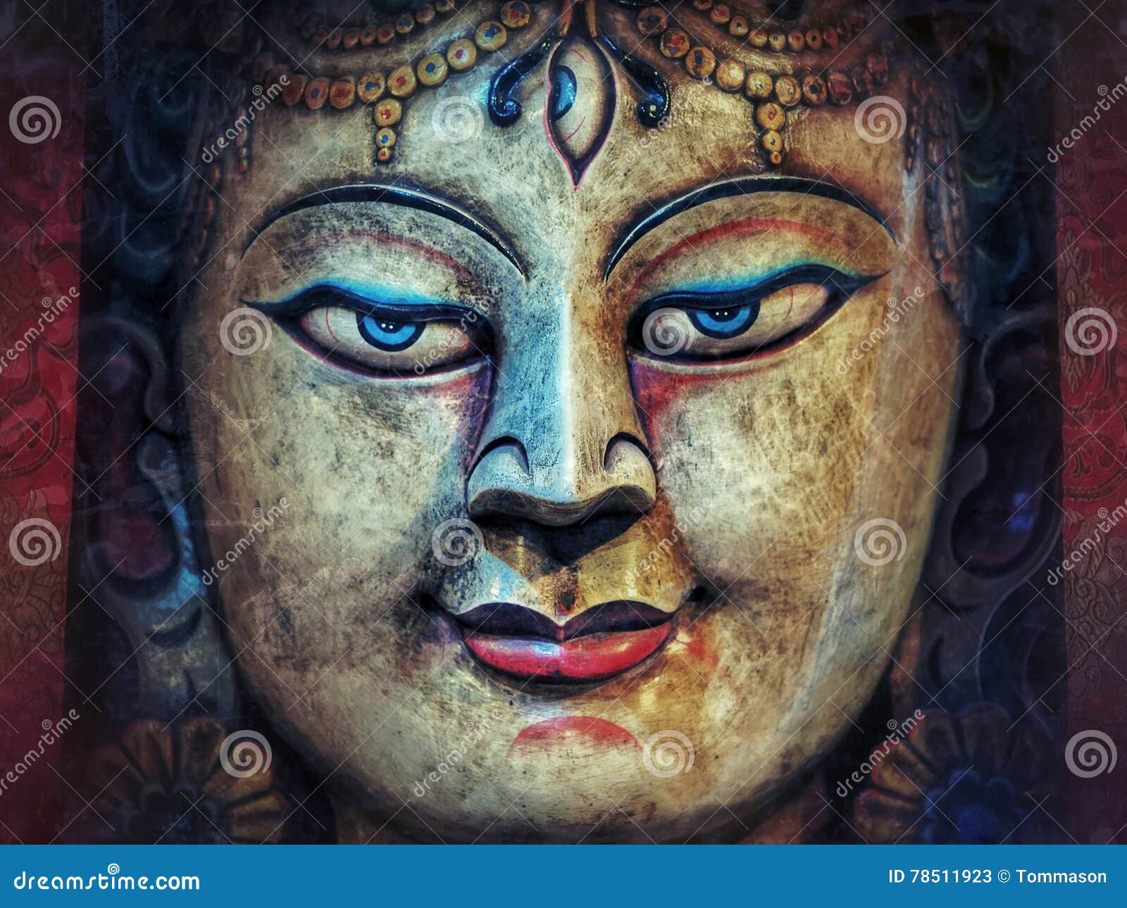 Tara stock image. Image of deity, head, mask, female - 78511923