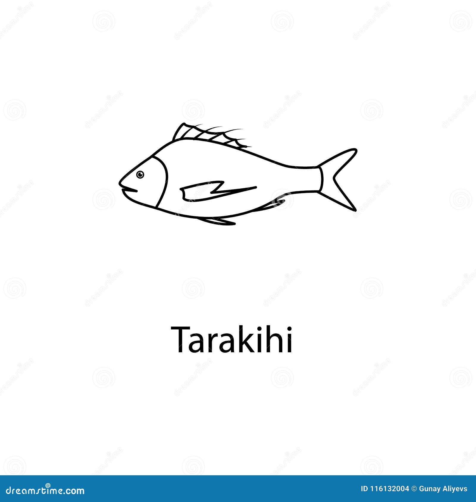 Line Tarakihi Stock Illustrations – 6 Line Tarakihi Stock Illustrations ...
