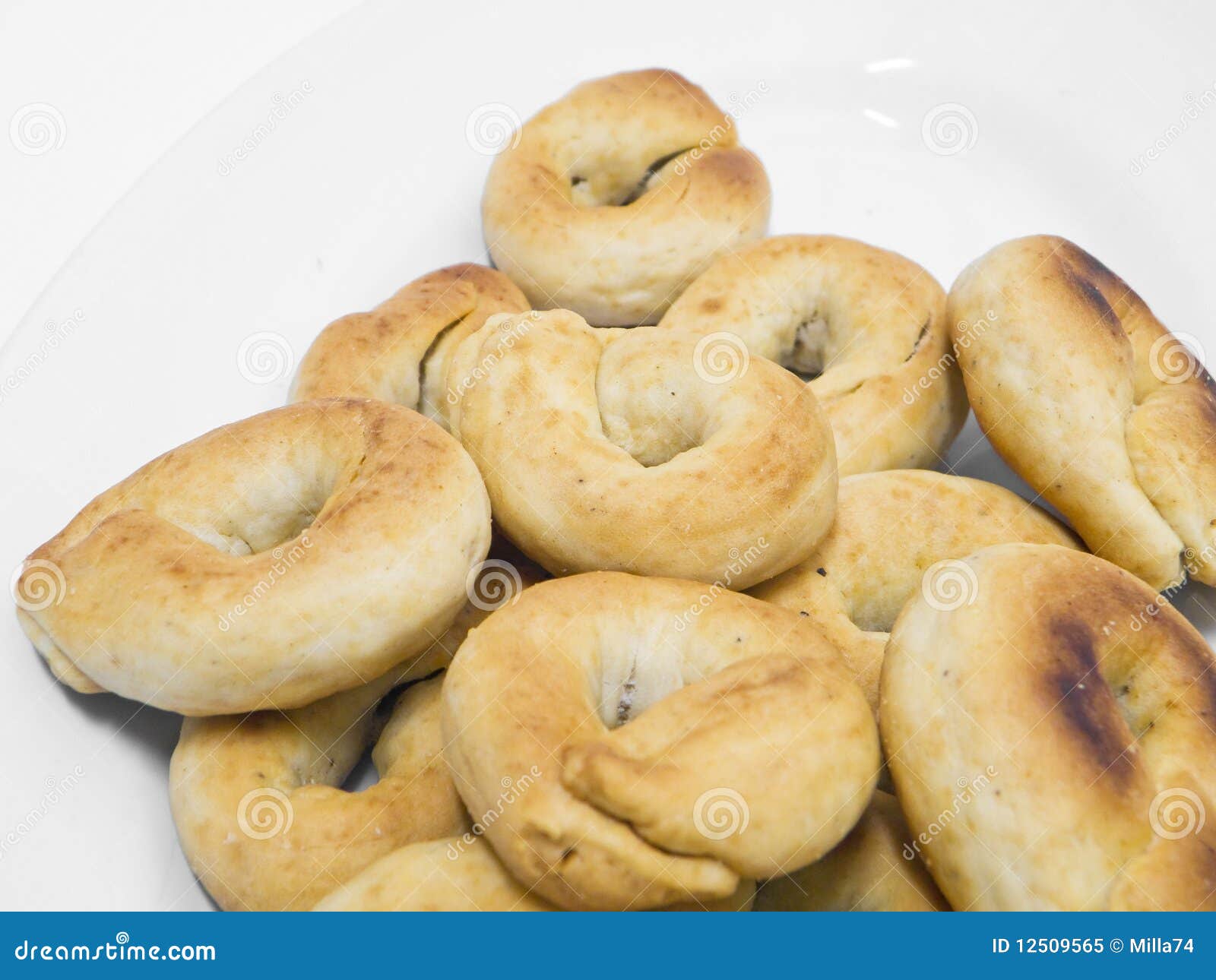 Taralli. Italian food. stock image. Image of paprika - 12509565