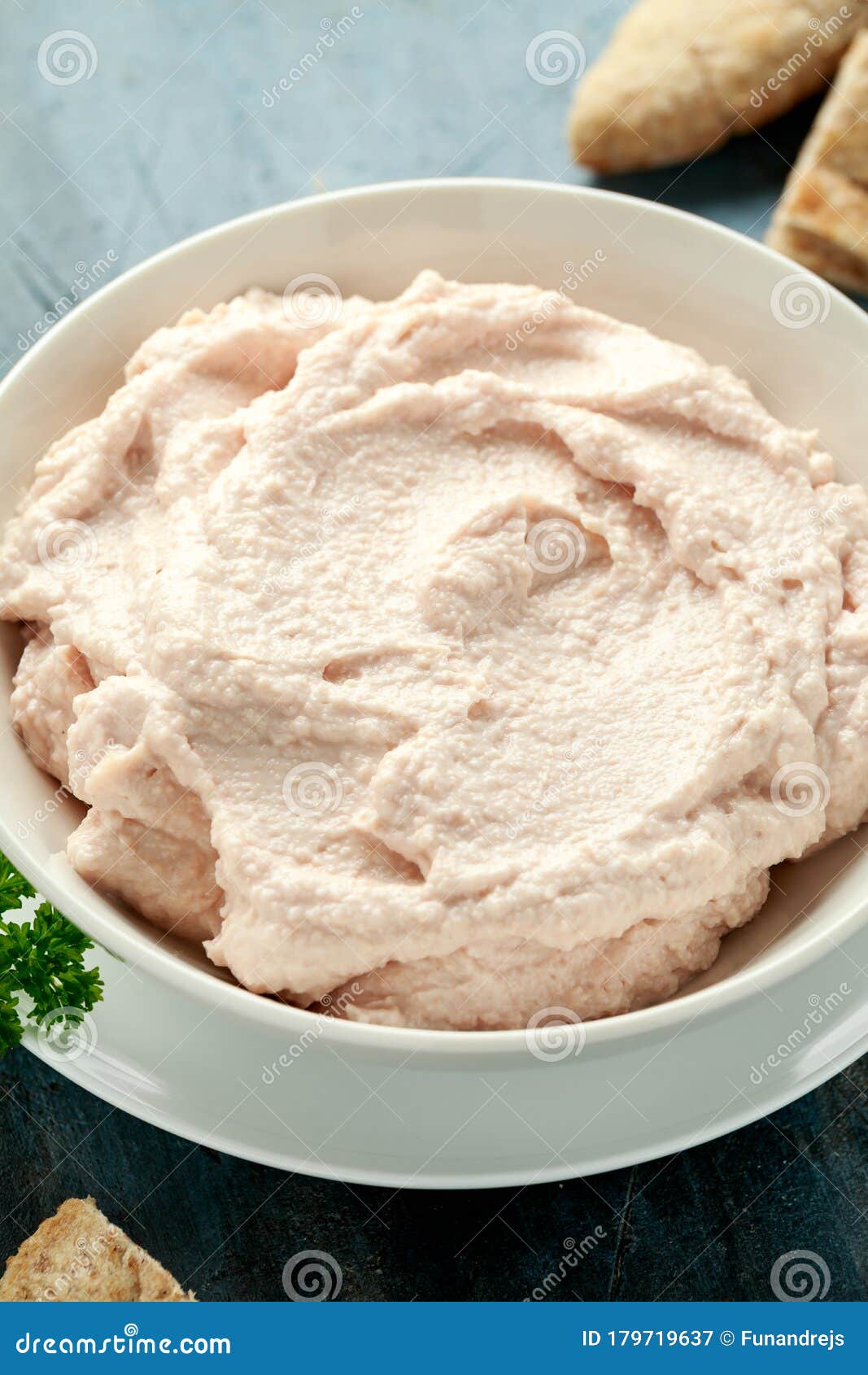 Taramasalata Dip Made with Fish Roe in White Bowl Stock Image - Image ...