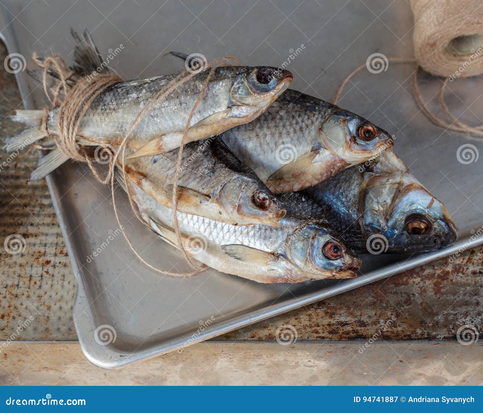 Taranka, Sun Dried Salty River Fish, Classic Beer Snack Stock Image ...