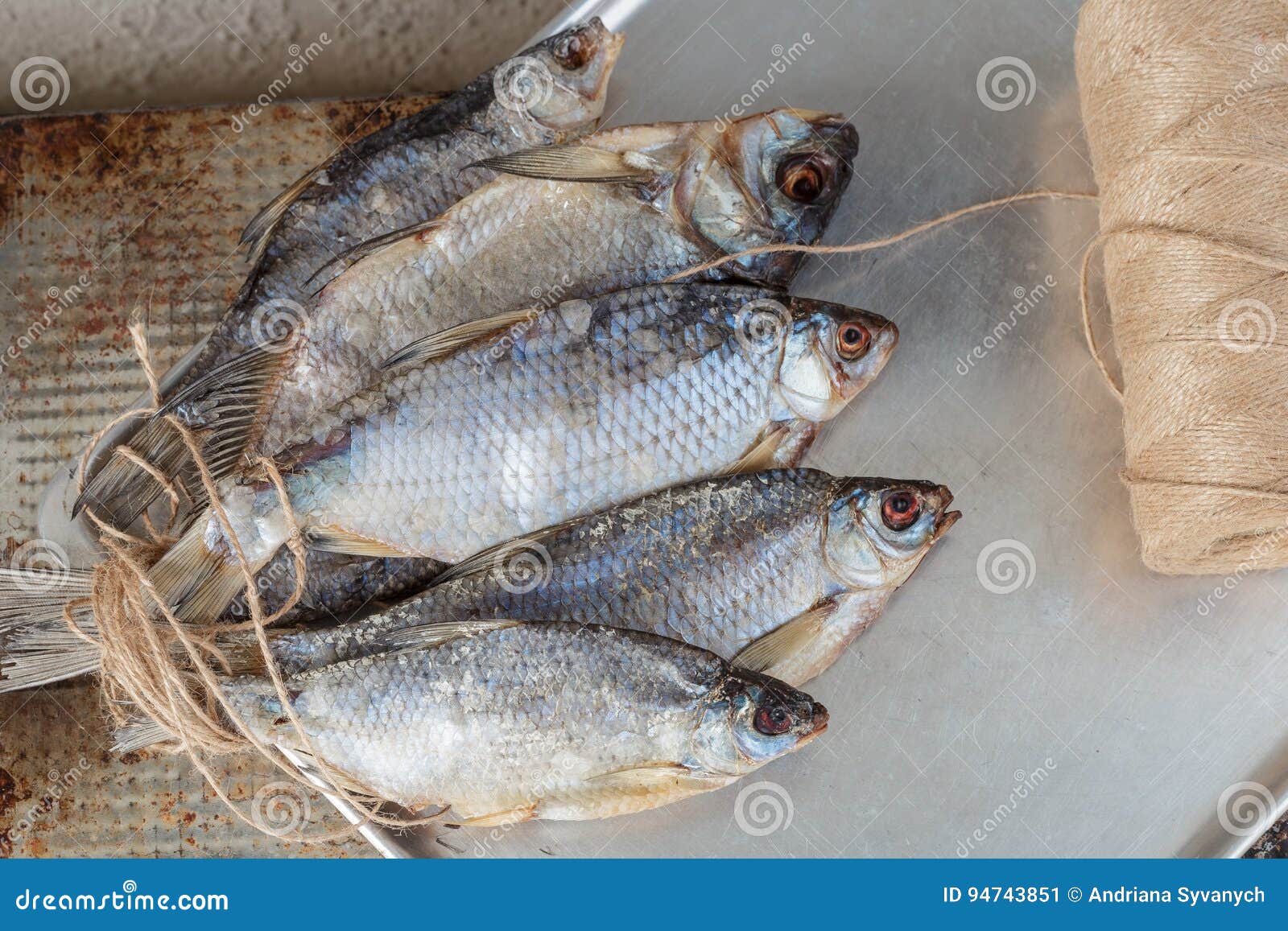 Taranka, Sun Dried Salty River Fish, Classic Beer Snack Stock Image ...