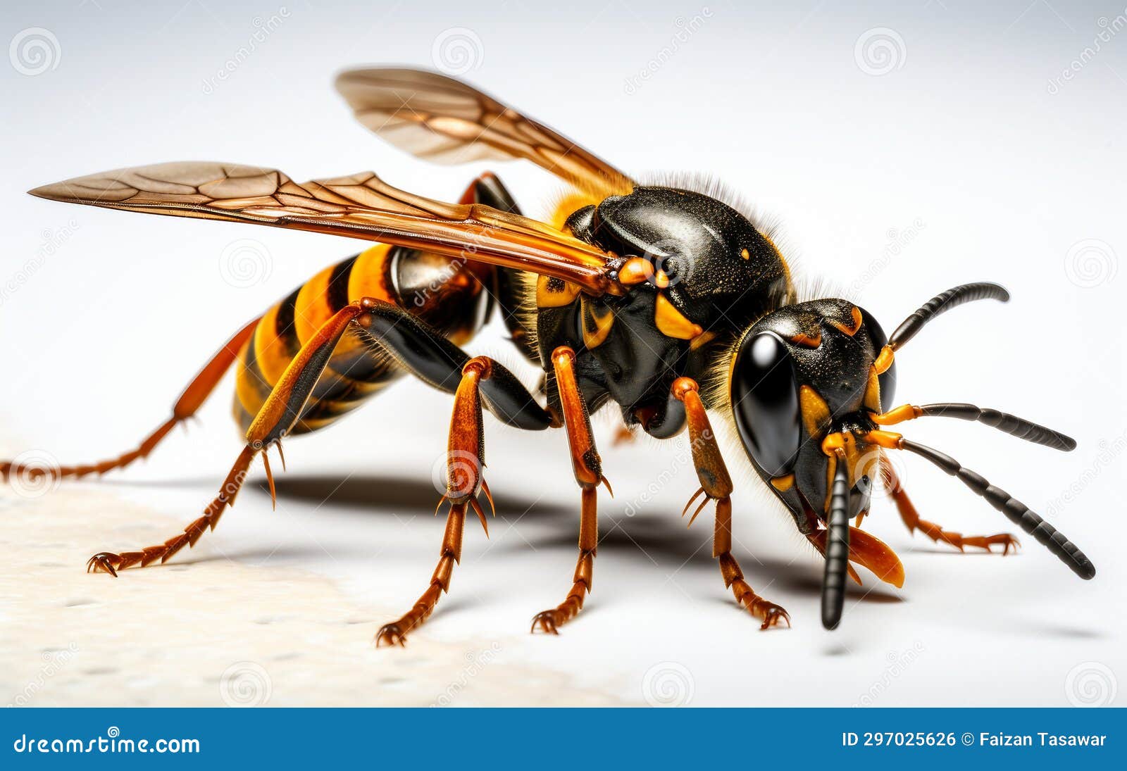 Tarantula Hawk Wasp Isolated on Clear Background -Generative Ai Stock ...