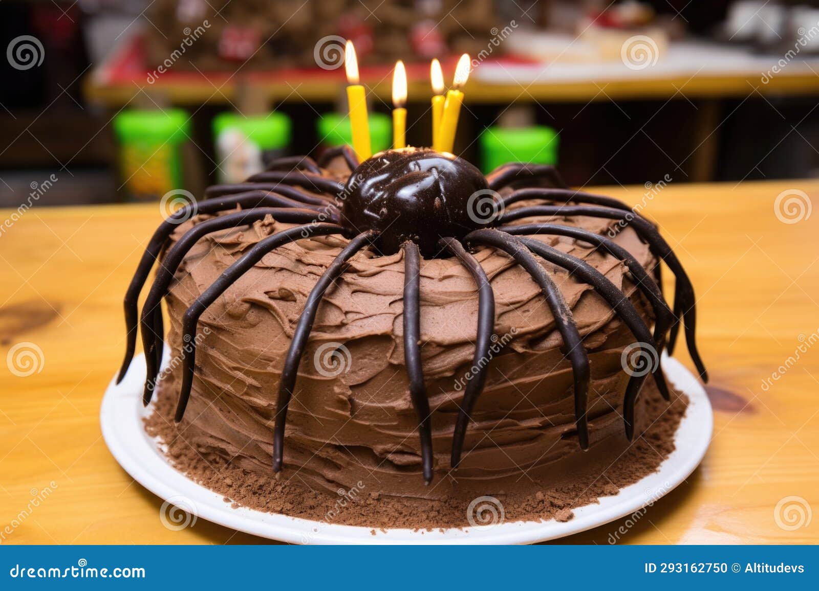 Tarantula Near Crickets Shaped in Insect Cake Mound Stock Photo - Image ...