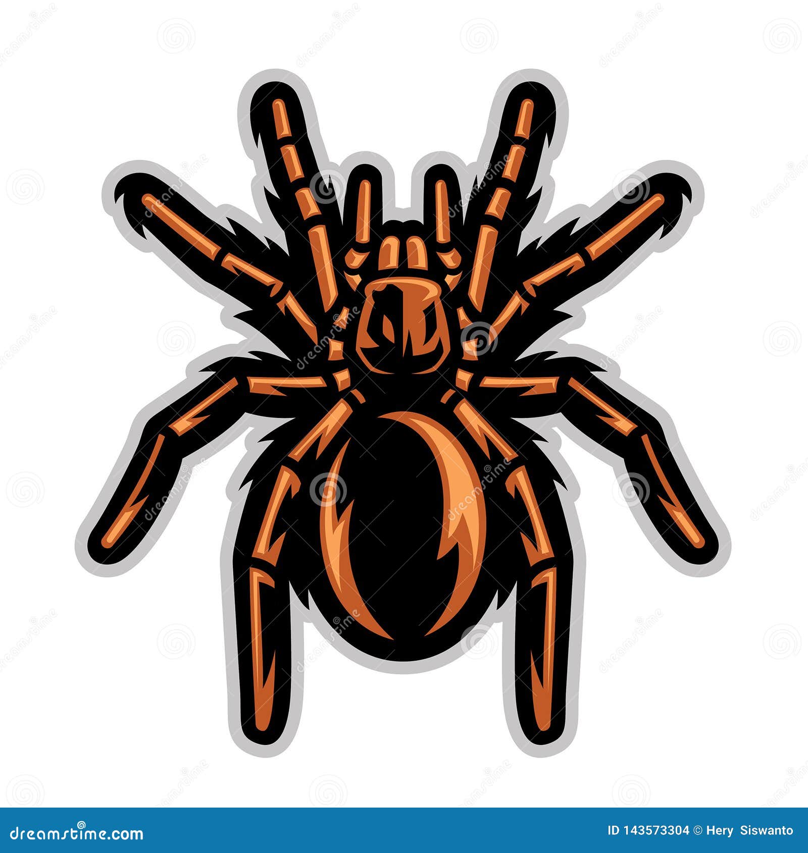 Tarantula Mascot Esport Logo Design Cartoon Vector | CartoonDealer.com ...