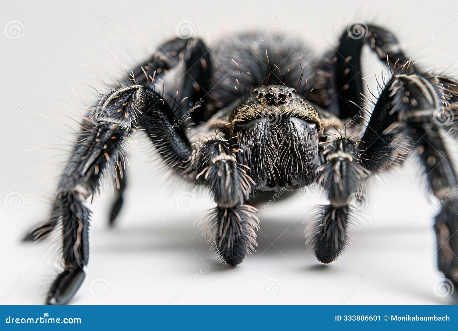 Close Up of Tarantula Spider on White Background Stock Illustration ...
