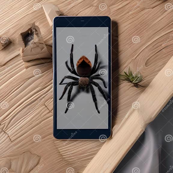 A Tarantula Using a Tablet As a Touchscreen To Create Digital Spider ...