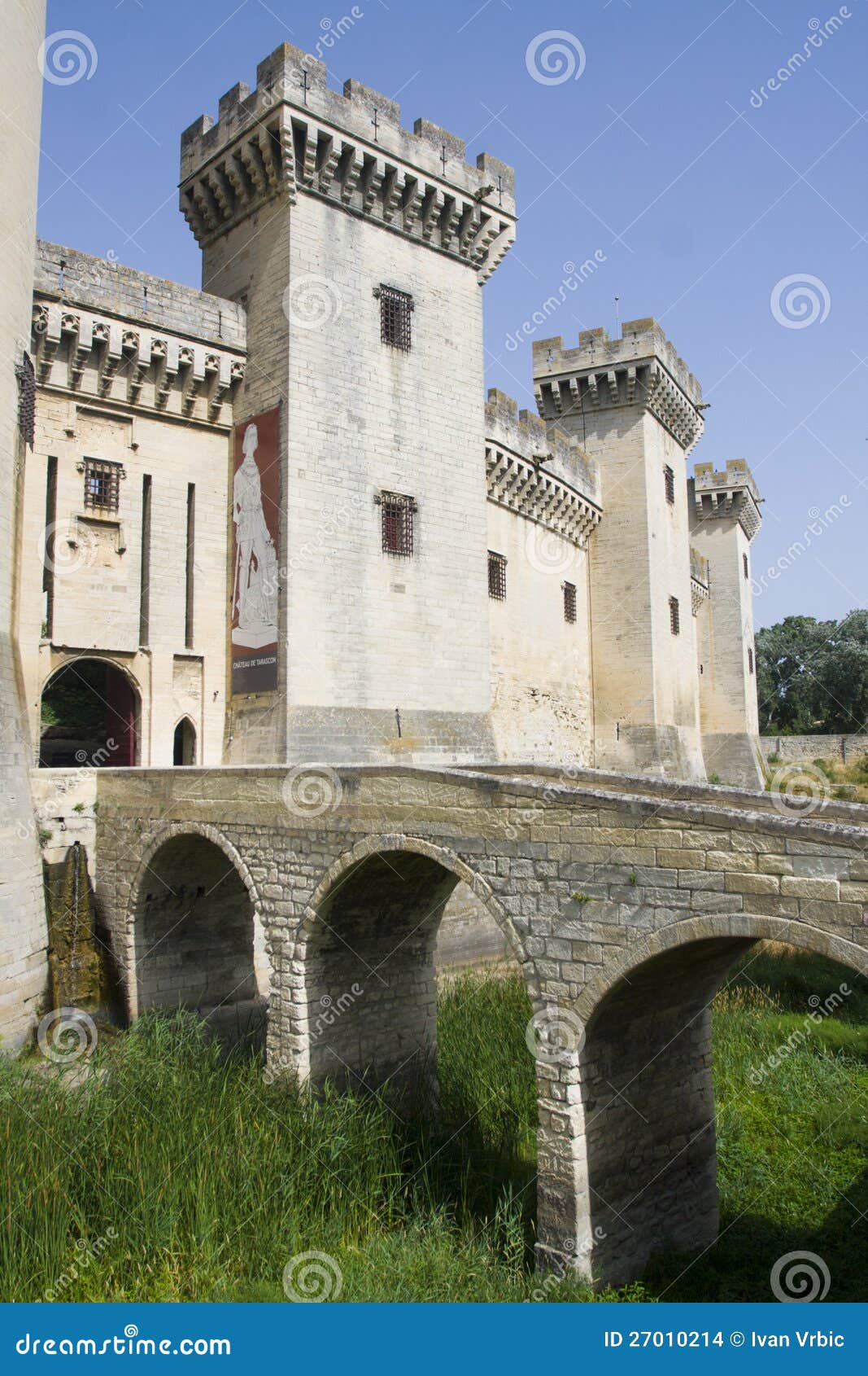 Tarascon castle entrance stock photo. Image of stone - 27010214