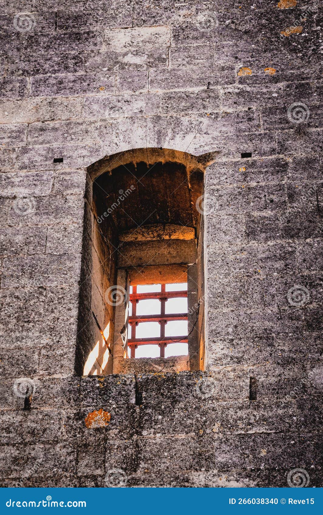 Tarascon Castle Granete Inside, Barred Prison Window Stock Photo ...