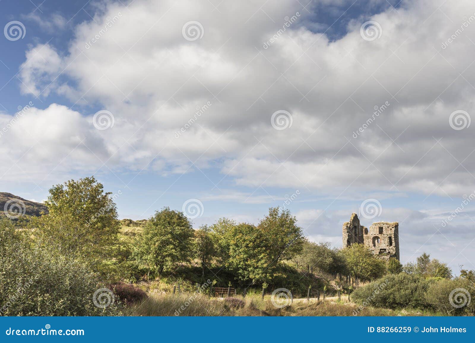 Tarbert Castle in Argyll, Scotland. Stock Image - Image of tarbert ...