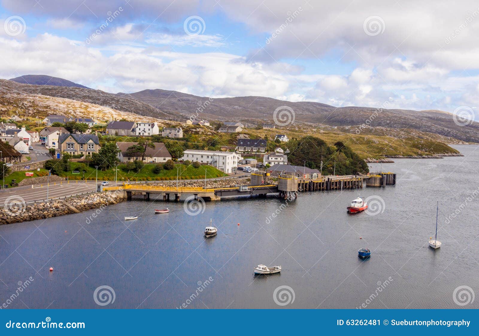 Tarbert stock image. Image of harbour, isle, coast, boats - 63262481