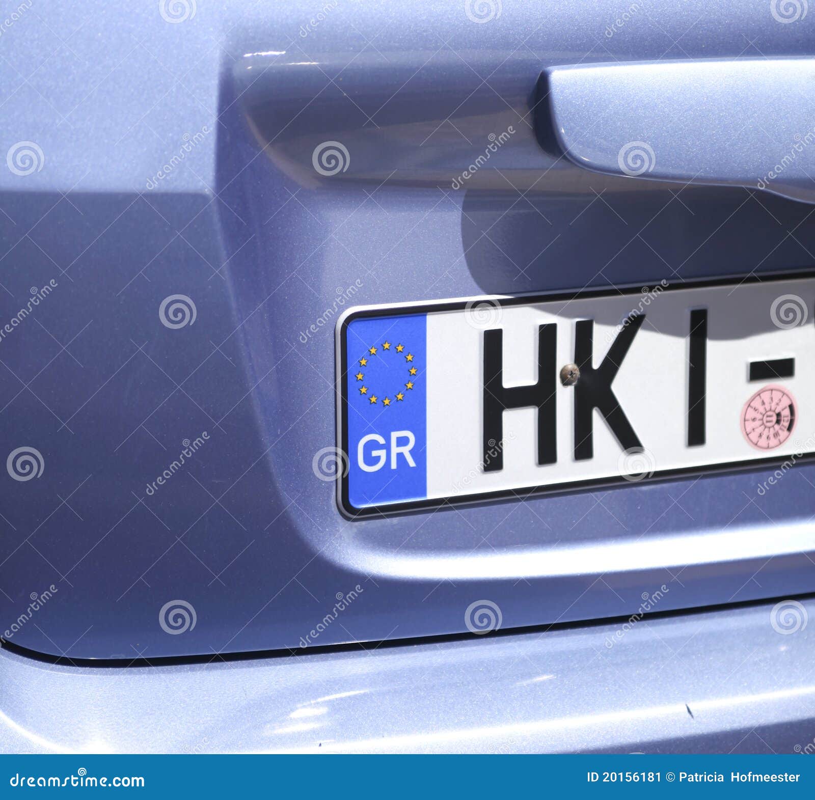 Targa Greca Dell'automobile Immagine Stock - Immagine di economia ...