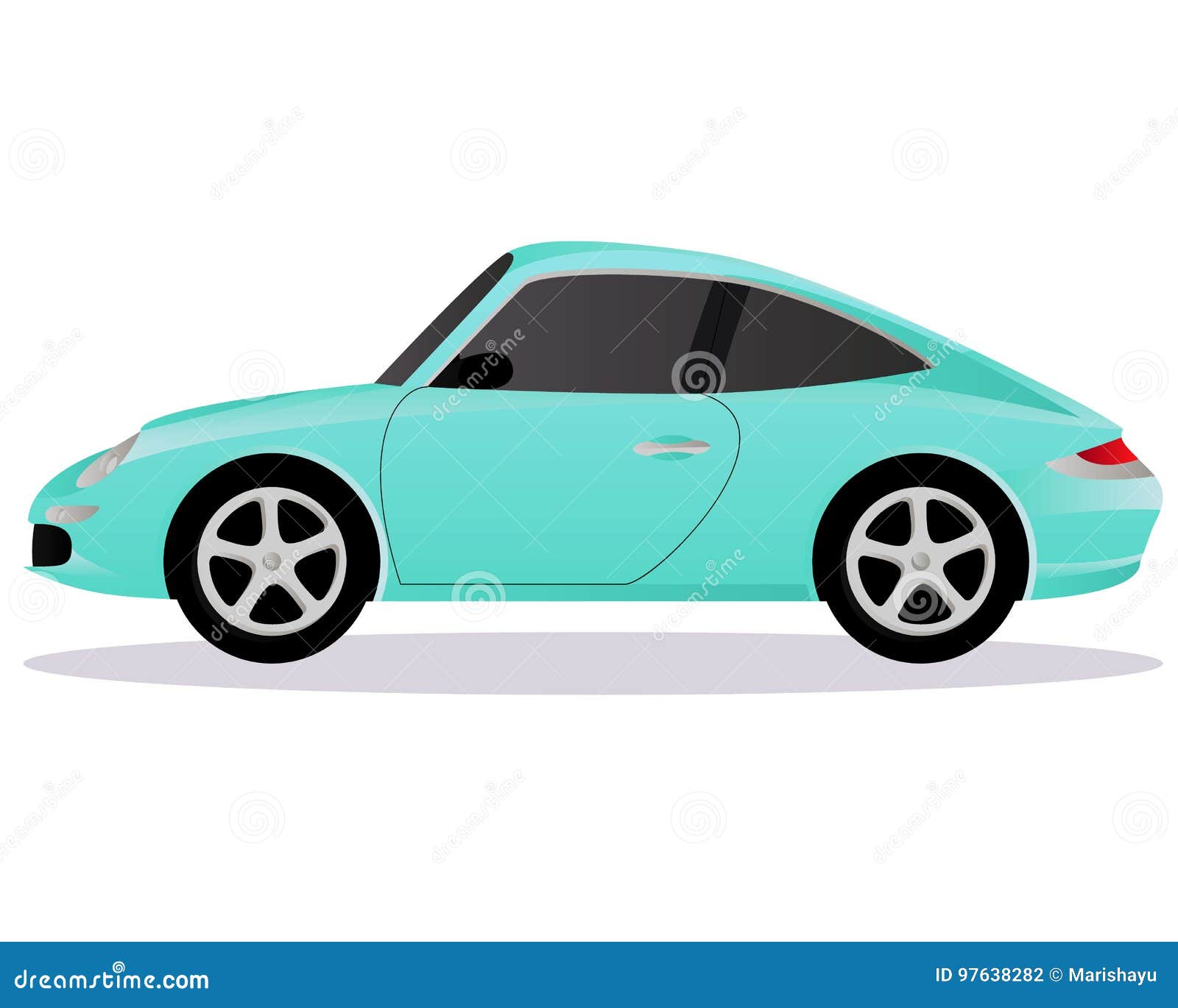 Targa top car body type stock vector. Illustration of closed - 97638282