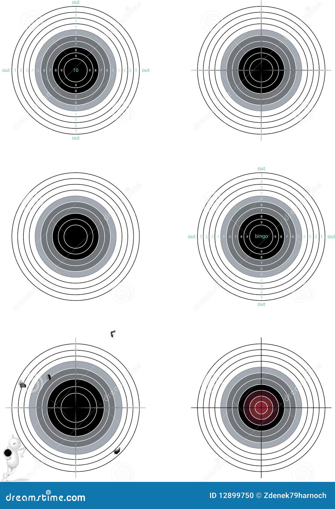 Target stock vector. Illustration of white, numbers, entertaiment ...
