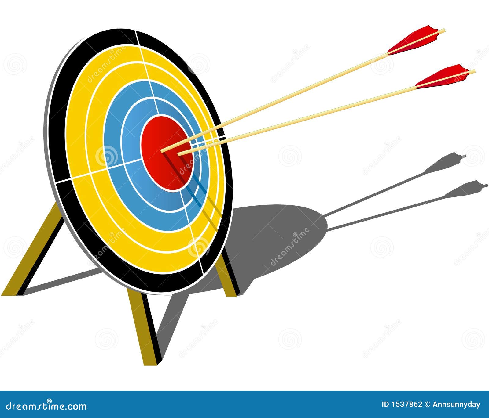 Target stock vector. Illustration of arrow, centre, middle - 1537862