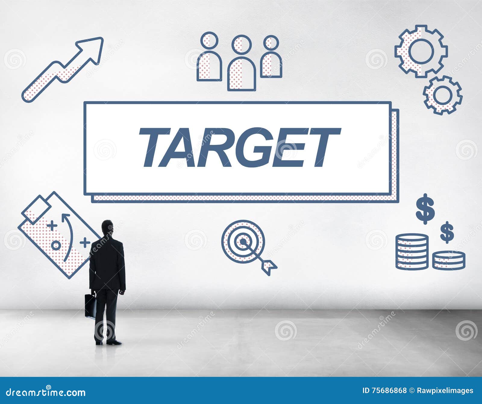 Target Accomplished Reached Goals Graphic Concept Stock Photo - Image ...