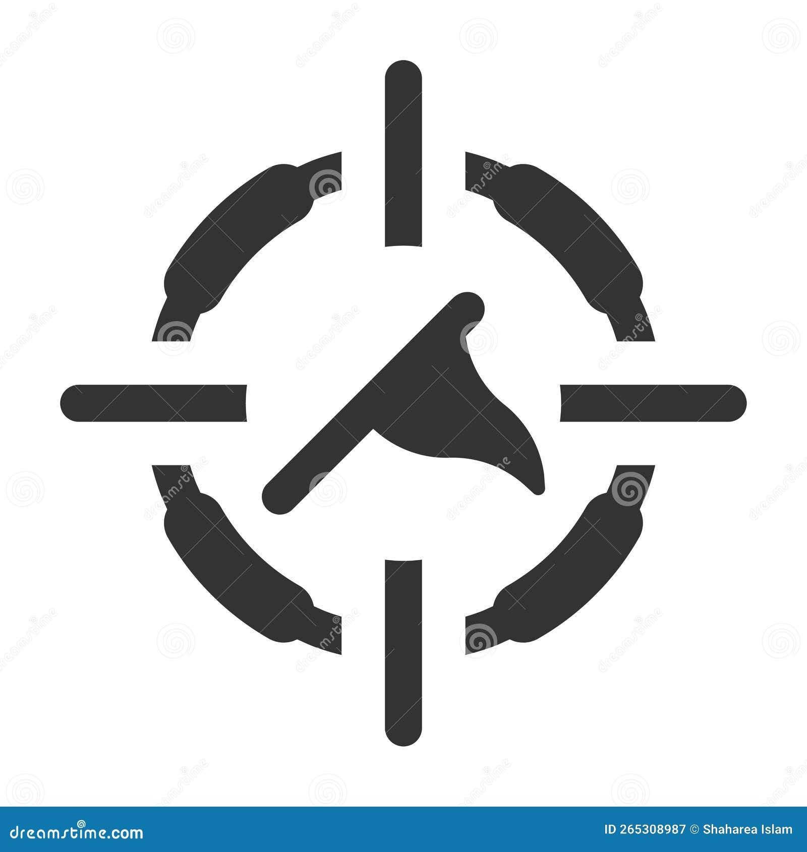 Target achievement icon stock vector. Illustration of symbol - 265308987