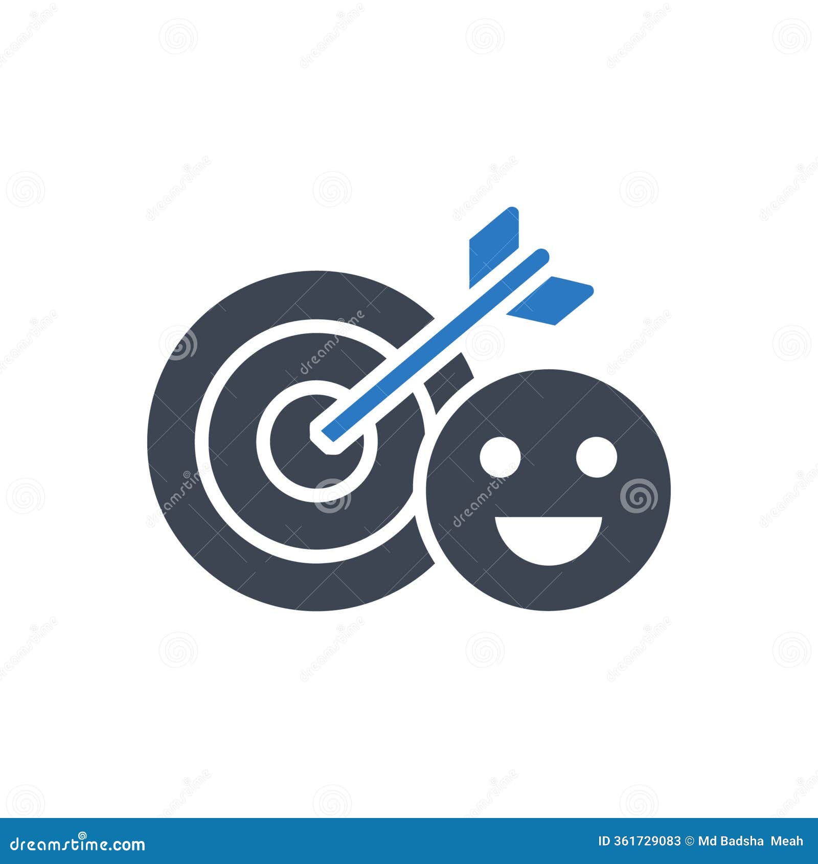 Target Achievement Icon stock illustration. Illustration of sign ...